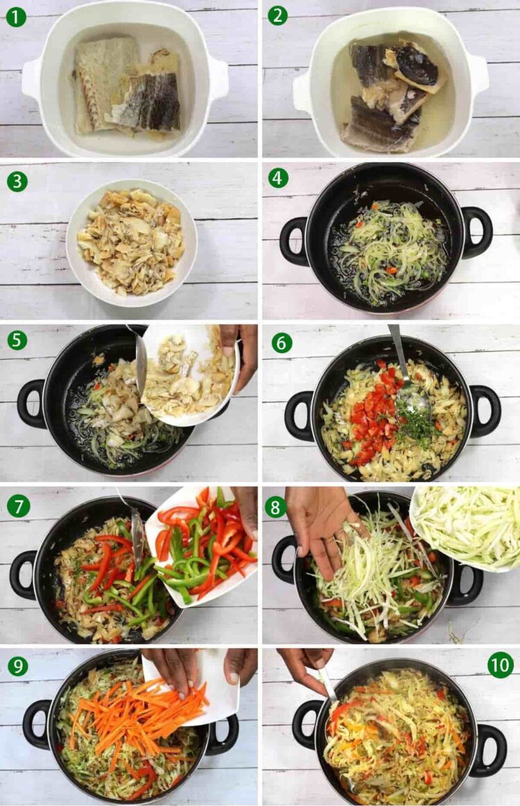 Steamed Cabbage And Saltfish Recipe
